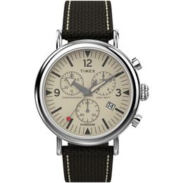 Timex Chronograph »WATERBURY STANDARD« Quarzuhr, Armbanduhr, Herrenuhr, Datum, Leuchtzeiger, Stoppfunktion dunkelbraun Stilvoller Chronograph für...