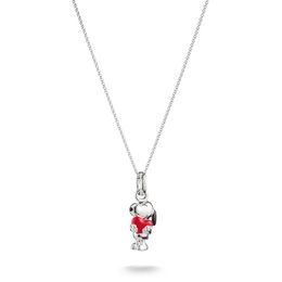 Thomas Sabo Kette mit Anhänger »x Peanuts Kette Snoopy mit Herz« silberfarben-schwarz-rot 45 Thomas Sabo x Peanuts Kette Snoopy mit Herz