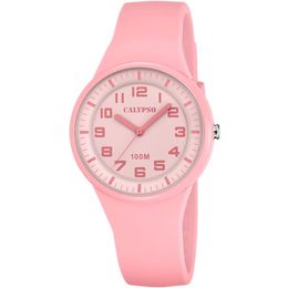 Calypso Watches Quarzuhr »Trendy« Armbanduhr, Damenuhr, analog rosa-rosa Angesagte Kinderarmbanduhr