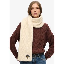 Superdry Strickschal »CABLE LUXE KNIT SCARF« Oatmeal White