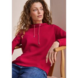 Cecil Langarmshirt mit Funnelneck granita red XXL (46) XXL (46) Funnelneck Shirt von Cecil