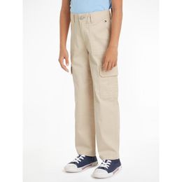 Tommy Hilfiger Kinder Cargohose &raquo;UTILITY CARGO PANTS&laquo; Kinder bis 16 Jahre mit Logostickerei beige 6 (116), N-Gr