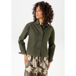 Aniston CASUAL Jeansjacke mit tonigen Kn&ouml;pfen zu schlie&szlig;en khaki 48 48 Jacke in Twill-Qualit&auml;t