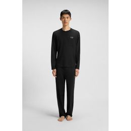 HUGO UNDERWEAR Pyjama »NOCTO LONG SET« aus Stretch-Jersey mit Split-Logos, relaxed fit Black 001 XL (54) XL (54) Herren-Schlafanzug von Boss