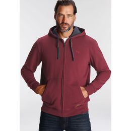 MAN'S WORLD MAN'S WORLD Kapuzensweatjacke mit kontrastfarbigem Innenfutter bordeaux XL (56/58) XL (56/58) Sweatjacke mit Kapuze von Man's World