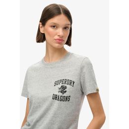 Superdry T-Shirt »CNY GRAPHIC TEE« Athletic Grey Marl M M Bedrucktes Shirt von Superdry