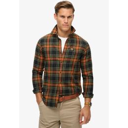 Superdry Langarmhemd »Organic Cotton Lumberjack Check Shirt« Bryce Check Black L - N-Gr N-Gr L Luftig-leichter Tragekomfort dank 100%...