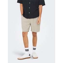 Only & Sons ONLY & SONS Shorts »ONSTEL LINEN LATHAM 0257 SHORTS« Silver Lining S - N-Gr N-Gr S Moderne Shorts von Only & Sons