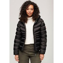Superdry Steppjacke »HOODED FUJI QUILT PADDED JKT« mit Kapuze Black M M Moderne Pufferjacke von Superdry