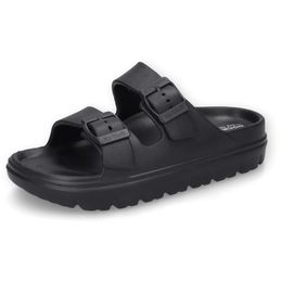 Dockers by Gerli Pantolette, Sommerschuh, Sandale, Badeschuh mit Plateau schwarz 37 37 Angesagte Pantolette f&uuml;r die Freizeit und zum Baden