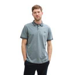 Tom Tailor Poloshirt mit Logo Stickerei grey mint XXL XXL Polo Shirt von Tom Tailor