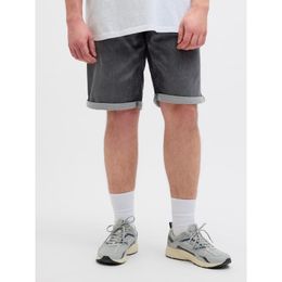 Jack & Jones PlusSize JACK & JONES PLUSSIZE Shorts »JJIRICK JJICON I.K. SHOR« mit Umschlag black denim 46 (6XL) - N-Gr N-Gr 46 (6XL) Herren-Jeansshorts von Jack & Jones
