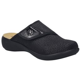 Josef Seibel Clog &raquo;Korsika 48&laquo;, Sabot, Hausschuh, Pantoffel mit Klettverschluss schwarz 35 35 Bequemer Clog mit modischer Schmuckapplikation