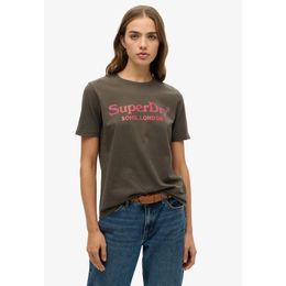 Superdry Kurzarmshirt &raquo;VENUE METALLIC RELAXED TEE&laquo; Vintage Black S S Cooles Shirt von Superdry