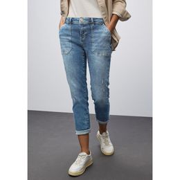 Street One Boyfriend-Jeans mit Taschen Medium Blue Destroy washed 33 - L&auml;nge 28 L&auml;nge 28 33 Jeans von Street One