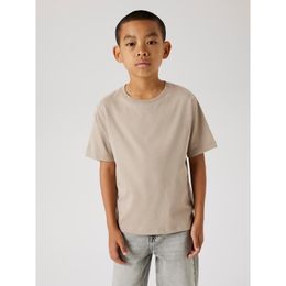 name it T-Shirt »NKMVOBBO SS NREG TOP NOOS« loose fit mit leicht überschnittenen Schultern Pure Cashmere (blank) 116 116 Shirt von name it für Jungen