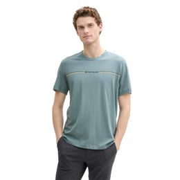 Tom Tailor T-Shirt mit Logofrontprint trooper green M M T-Shirt von Tom Tailor