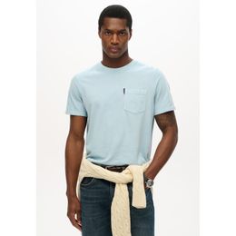 Superdry Rundhalsshirt »CLASSIC ESSENTIAL POCKET TEE«, mit stylischer, aufgesetzter Brusttasche Washed Sunset Blue S S Cooles Shirt von Superdry