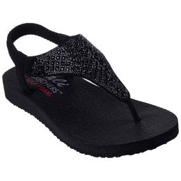 Skechers Sandale »MEDITATION-ROCKSTAR«, Sommerschuh, Sandalette, Riemchensandale, mit Glitzersteinen schwarz-uni 39 39 Riemchensandale in veganer...