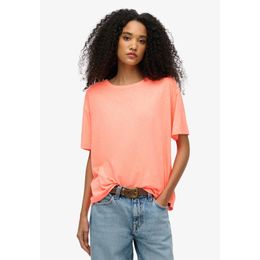 Superdry T-Shirt »STUDIOS DROPPED SHOULDER TEE« neon orange L L Basic Shirt von Superdry