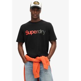 Superdry Rundhalsshirt »CORE LOGO FADE LOOSE TEE« Black 3XL 3XL Bedrucktes Shirt von Superdry