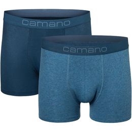 Camano Boxershorts &raquo;comfort&laquo; 2er Pack, mit elastischem Logobund blue-mix M M Herren-Trunk von Camano
