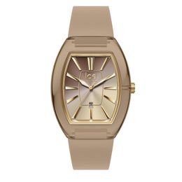 Ice Watch Quarzuhr ICE-WATCH "ICE boliday - Dome - Small - 3H + Date", taupefarben, Armbanduhren, Damen, Armbanduhr, Damenuhr, analog, Datum, Silikonarmband