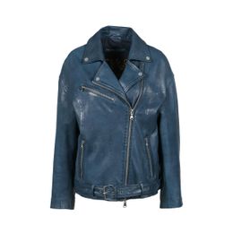 Lederjacke Freaky Nation "Anuk-FN", Damen, Gr. M (38), blau, Oberstoff: 100% Leder; Futter: 100% Baumwolle, tailliert, Jacken