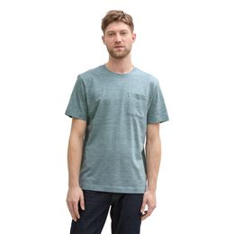 Tom Tailor T-Shirt mit Brusttasche grey mint navy injected XL XL T-Shirt von Tom Tailor