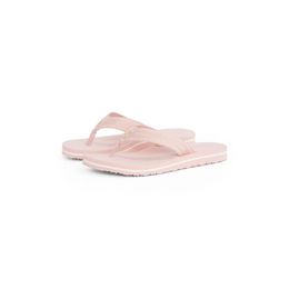 Tommy Hilfiger Zehentrenner »HILFIGER WEBBING BEACH SANDAL«, Sommerschuh, Flats, Bequemschuh, Dianette mit zweifarbiger Sohle rose 37 37...