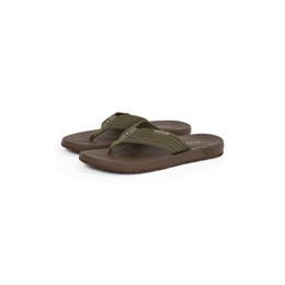 Tommy Hilfiger Zehentrenner &raquo;MOLDED HILFIGER WEB BEACH SANDAL&laquo;, Sommerschuh, Flats, Strandschuh mit seitlichem Logoschriftzug khaki 45 45...