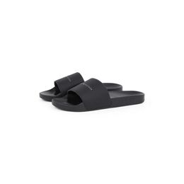 Tommy Hilfiger Pantolette »HILIFGER NYC POOL SLIDE«, Schlupfschuh, Strandschuh, Schlappen mit Logoschriftzug schwarz 39 39 Pantolette für Bad und...