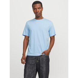 Jack & Jones JACK & JONES Rundhalsshirt »JJEPAULOS TEE SS CREW NECK NOOS« mit Logo Stickerei Chambray Blue M M Herren-T-Shirt von Jack & Jones