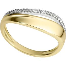 Firetti Diamantring »Schmuck Geschenk Gold 333 Damenring Goldring Fingerring« mit Diamanten gelbgoldfarben-weißgoldfarben 18 Hochwertiger...