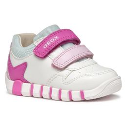 Geox Lauflernschuh »B IUPIDOO GIRL«, Sneaker, Klettschuh, Mädchenschuh mit großem Stern an der Ferse weiß-fuchsia 22 22 Lauflernschuh mit doppeltem...
