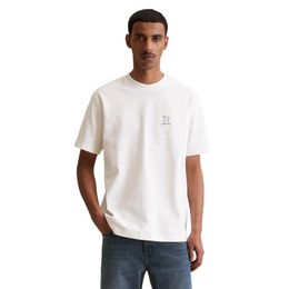 Marc O'Polo MARC O'POLO DENIM T-Shirt Rundhals, relaxed fit, kontrastfarbener Print White XXL XXL Rundhalsshirt von Marc O'Polo