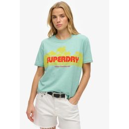 Superdry Kurzarmshirt »OUTDOOR STRIPE RELAXED TEE« Sage Green Marl XL XL Cooles Shirt von Superdry