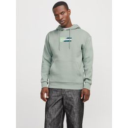 Jack & Jones JACK & JONES Kapuzensweatshirt &raquo;JJECORP GRAPHIC SWEAT HOOD NOOS&laquo;, mit Logo Print Iceberg Green Detail:01 S S Sweater von Jack & Jones