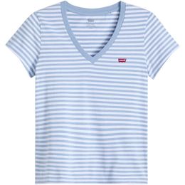 Levi's LEVI'S V-Shirt &raquo;PERFECT VNECK&laquo; mit Mini-Batwing-Logostickerei RAITA STRIPE DUSTY B XL (42) XL (42) T-Shirt von Levi's