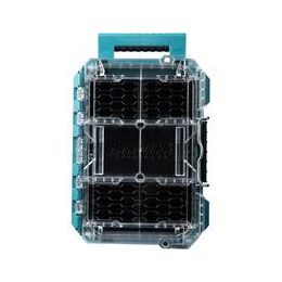Makita MAKTRAK Organizer kompakt , Werkzeugkiste blau/transparent, Transparenter Deckel