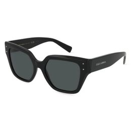 Dolce & Gabbana Dolce&Gabbana 0DG4471 | Damen-Sonnenbrille | Fassung: Vollrand, Quadratisch, Acetat, Schwarz | Glasfarbe: Grau