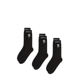 K by KARL LAGERFELD Karl Lagerfeld Socken 'Ikon' Herren Gr&ouml;&szlig;e 43/46 hellbeige / schwarz / wei&szlig;