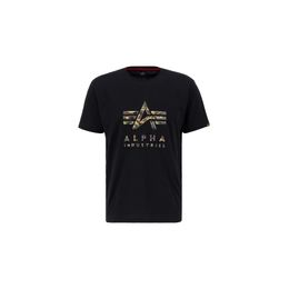 Alpha Industries T-Shirt 'Camo PP T' Herren Gr&ouml;&szlig;e S braun / khaki / gr&uuml;nmeliert / schwarz