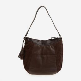 SPIKES & SPARROW Braune Schultertasche aus Leder