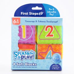 4er-Pack mehrfarbige Splash & Play Bad-Spielblöcke