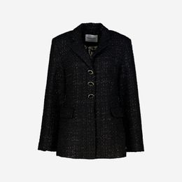 Fabienne Chapot Schwarzer Blazer aus Tweed