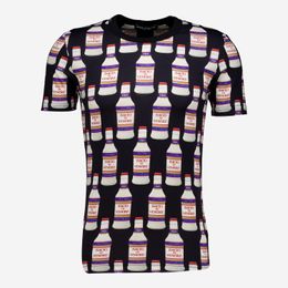 Dolce & Gabbana Mehrfarbiges T-Shirt mit Flaschenmuster