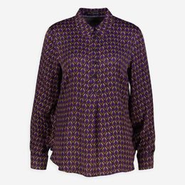 Betty Barclay Dunkelviolett-braune Bluse mit Muster