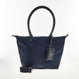 Dunkelblaue Tote Bag mit Kartenhalter