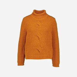 Marc Cain Orangefarbener Pullover mit Stehkragen